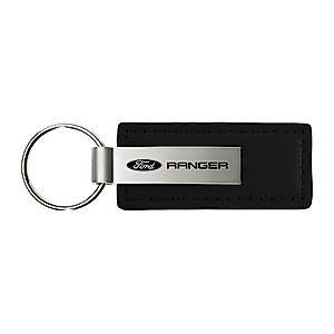 Au-Tomotive Gold, INC. Officially Licensed Black Leather Key Fob for Ford Ranger