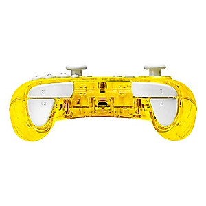 PDP Rock Candy Wired Gaming Switch Pro Controller - Pineapple Pop Yellow / Clear - Licensed by Nintendo - OLED Compatible - Compact, Durable Transparent Travel Controller - Holiday & Birthday Gifts