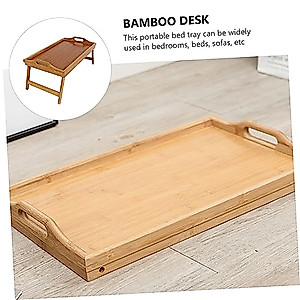 USHOBE 1pc Multifunctional Folding Table Drink Tray Portable Desk for Laptop Dresser Nightstand Set Bed Tray Breakfast Serving Tray Media Bed Tray Bed Food Trays Folding Desk Bed Desk