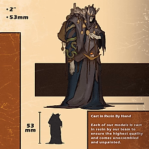 Dungeon Craft Unpainted Miniatures, Compatible with DND, RPG, Tabletop Games, Roleplaying Figures for Your Next Dungeons & Dragons Quest, Mini Gaming Action Figures (The Candle Priest)