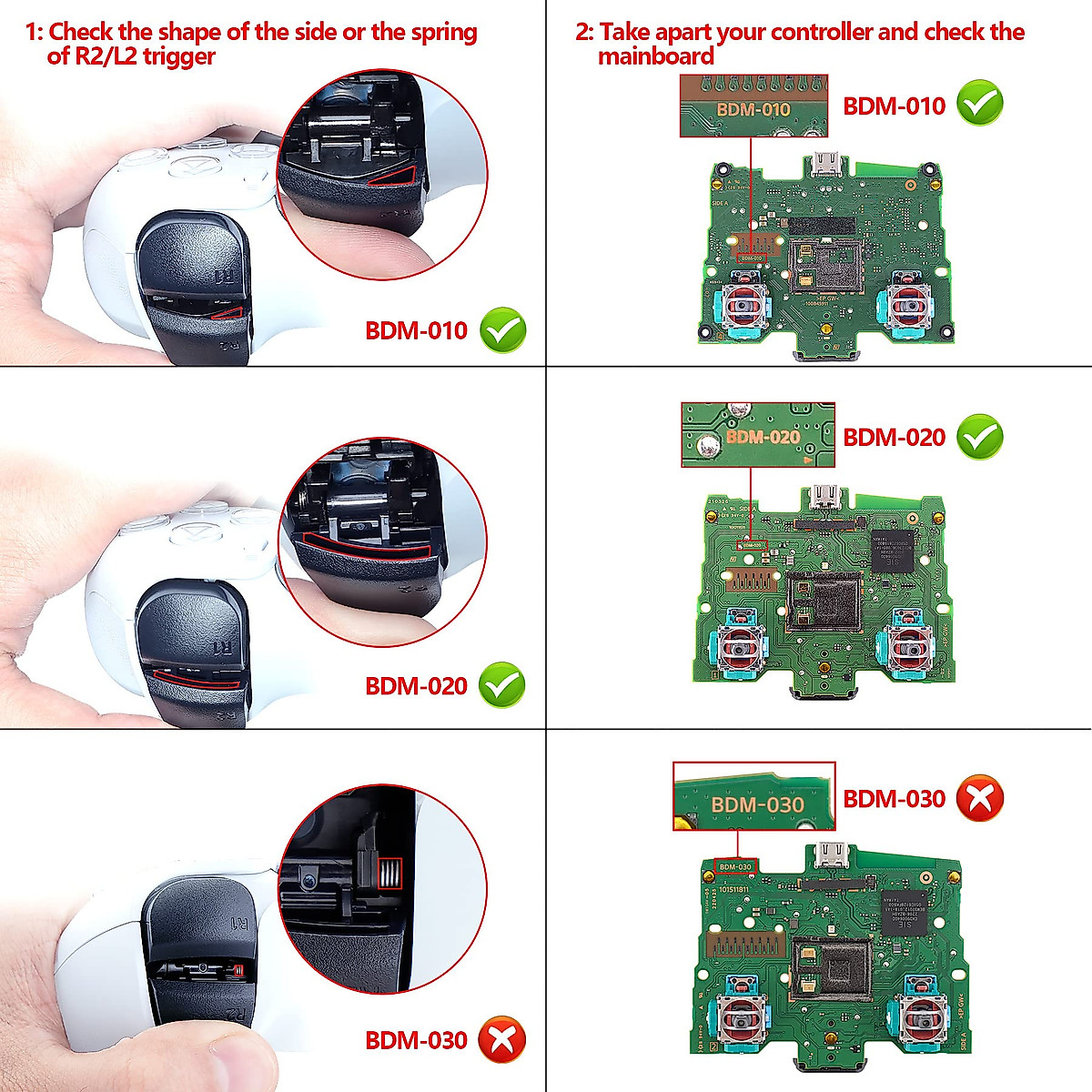 Replacement FPC1 L3R3 Ribbon Cables for PS5 Controller eXtremeRate Rise & RISE4 Remap kit - Controller & Other Rise Accessories NOT Included