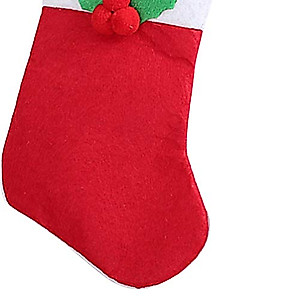 Happyyami 6 Pcs Christmas Silverware Holders Mini Stocking Dinner Table Decorations Tableware Holder Cutlery Knife Spoon Fork Candy Pouch Bag Hanging Socks for Xmas Tree