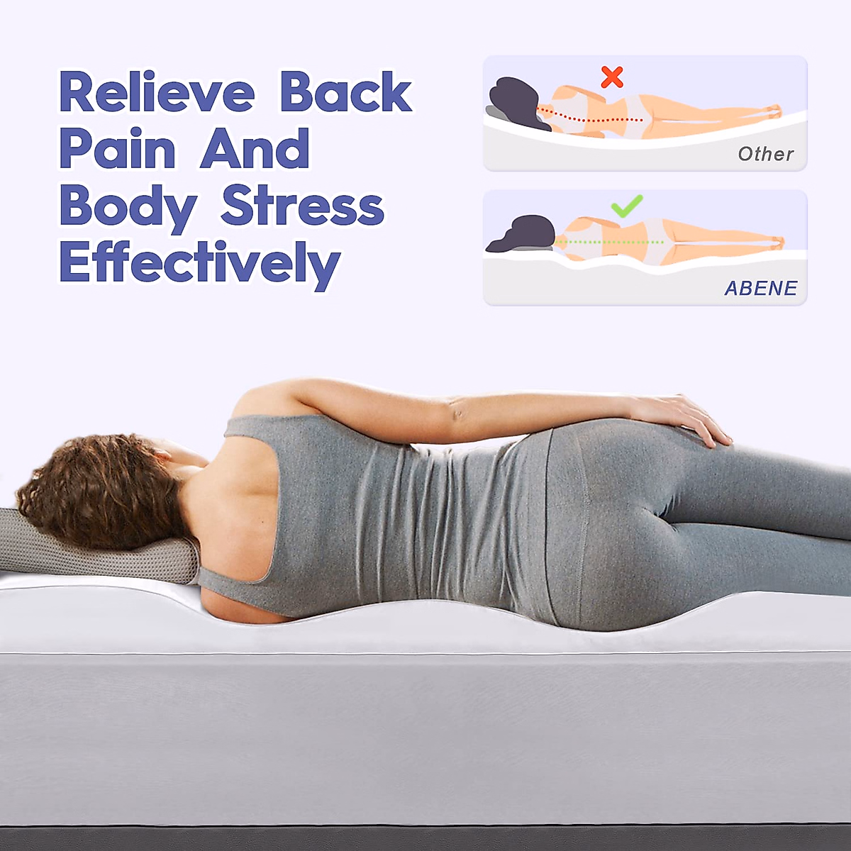 ABENE Mattress Topper Short Queen for Back Pain Relief, Extra Thick Mattress Pad Pillowtop, Soft Mattress Protector Cover with 8"-21" Deep Pocket, Overfilled Down Alternative Filling (White)