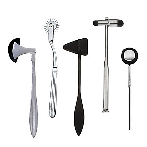 SURGICAL ONLINE 5 pcs Neuro Percussion Berliner Reflex Taylor Buck Hammer Diagnostic Kit