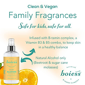 Boiess All day Allstars Vegan Eau de Cologne Orange Crush | Fresh Citrus Orange Scent | Made With Natural & Essential Oils For Kids & Adults | Children Fragrance For Sensitive Skin | Size: 8.45 Fl Oz