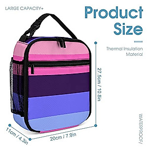 SDERDZSE Omnisexual Pride LGBTQ Backpack Set Lightweight Laptop Backpack with Lunch Bag And Pencil Case for Women Men