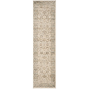 SAFAVIEH Vintage Collection Runner Rug - 2'2" x 12', Ivory & Light Blue, Traditional Distressed Design, Non-Shedding & Easy Care, Ideal for High Traffic Areas in Living Room, Bedroom (VTG571A)