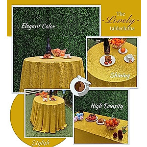 CEMIALLY Gold Sequin Tablecloth for Parties Decoration,50"x50" Rectangle Cover Overlay Sparkle Glitter Shimmer Small Table Cloth for Wedding Birthday Baby Shower Bridal Banquet Dessert Reception Table