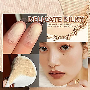 Oil Control Face Pressed Powder,Matte Smooth Setting Powder Makeup,Waterproof Long Lasting Finishing Powder,Cruelty Free Lightweight Face Cosmetics,Shine Control,Vegan Friendly,0.28Oz(NATURAL BEIGE)