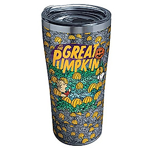 Tervis Peanuts Halloween Great Pumpkin Triple Walled Insulated Tumbler Travel Cup Keeps Drinks Cold & Hot, 20oz Legacy, Stainless Steel
