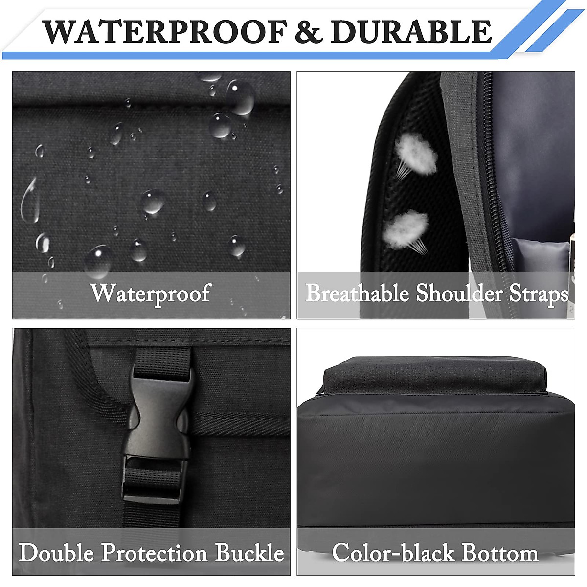 Laptop Backpack Mens, ChaseChic Large Anti Theft Travel Backpack, Waterproof School Rucksack Bag fit 15.6" Laptop (Black)