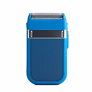 Pop Sonic Zip Compact Shaver for Men (Blue) - Advanced Foil Technology Men's Electric Shavers - Splash Proof Face Shaver - Wet & Dry Electric Balder - Compact Size for Home, Gym, Travel