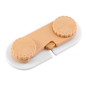 1pcs Child Safety Locks Creative Adhesive Kids Safety Cabinet Fridge Drawer Cupboard Door Lock Latch for Drawer and Cabinet Door No Drilling or Tools(Beige)