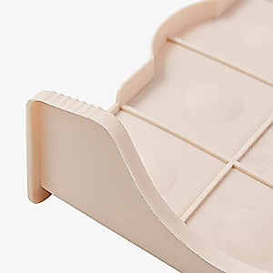 prettDliJUN Double Layer Shoes Storage Rack, Household Space Saver Plastic Shoe Slots Organizer Shoes Holder