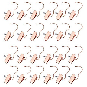 KOOBAY Boots Hanger 4.5" Metal Outfit Hanger Rose Gold Clips for Gloves Shoes Hooks Hair Extension Wigs Clips 12PACK