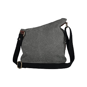 Mona B Dream Create Inspire Upcycled Canvas and Genuine Leather Trims Crossbody