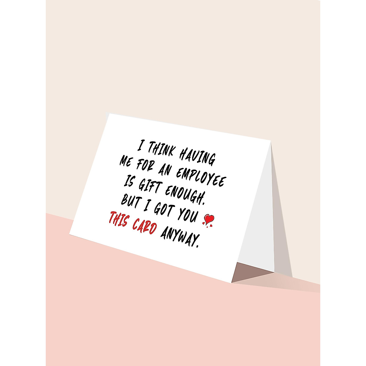 Fumnwoks Boss Day Card for Boss, Boss Birthday Card from Employee, Humorous Boss Day Gifts for Men Women, Happy Boss Day Card for Him Her,