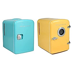 Frigidaire BLUE EFMIS149_AMZ Mini Compact Cooler Fridge, 4 Liter Capacity Chills Six 12 oz Cans, standard & EFMIS151 Mini Compact Personal Home Office Fridge Cooler, 4L Capacity