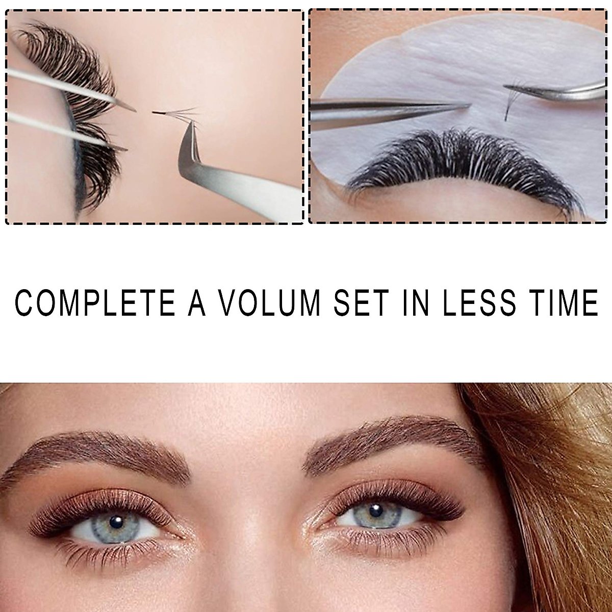 Eyelash Extension C CC D DD curl Easy Fan Volume Lashes .03 .05 .07 .10 Eyelash Extensions Blooming Self Fanning Volume Lash Extensions 9 to 25mm (D-0.07,12-17mix)