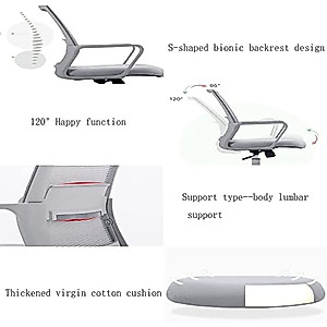 Office Chair Desk Chair Desk Chair Computer Chair Home Office Chair Study Chair Modern Simple Writing Chair Ergonomic Chair Back Chair Gaming Chair Computer Chair (Color : A-Grey)