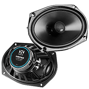 NVX® NSP69 6x9 Car Speakers, 900W Max, 300W RMS, 2-Way Coaxial w/Silk Dome Tweeters & Built-in X-Overs, Easy to Install in Cars/Trucks/Doors (Pair)