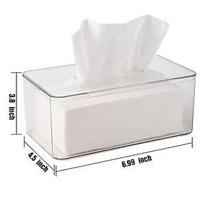 Yureshmull Dryer Sheet Holder, Dryer Sheet Container for Laundry Room, Clear Wipes Dispenser Holder Rectangle for Car, Office, and Home, Easy Refill Holds Standard Sheets