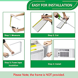 Forestchill Window Air Conditioner Side Panel with Double Layers, Upgraded Insulation AC Side Panels for Window AC Unit, Fits Up to 17" H x 10" W, Pack of 2, White