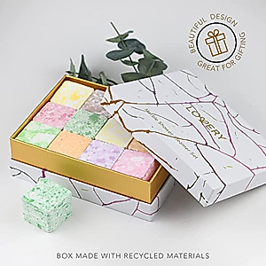 Aromatherapy Shower Steamers, Variety Pack of 12 Shower Bombs, Natural Scented Marble Shower Tablets, Birthday, Relaxing Gift Ideas for Women & Men, Essential Oil Bath Bomb Eucalyptus & More