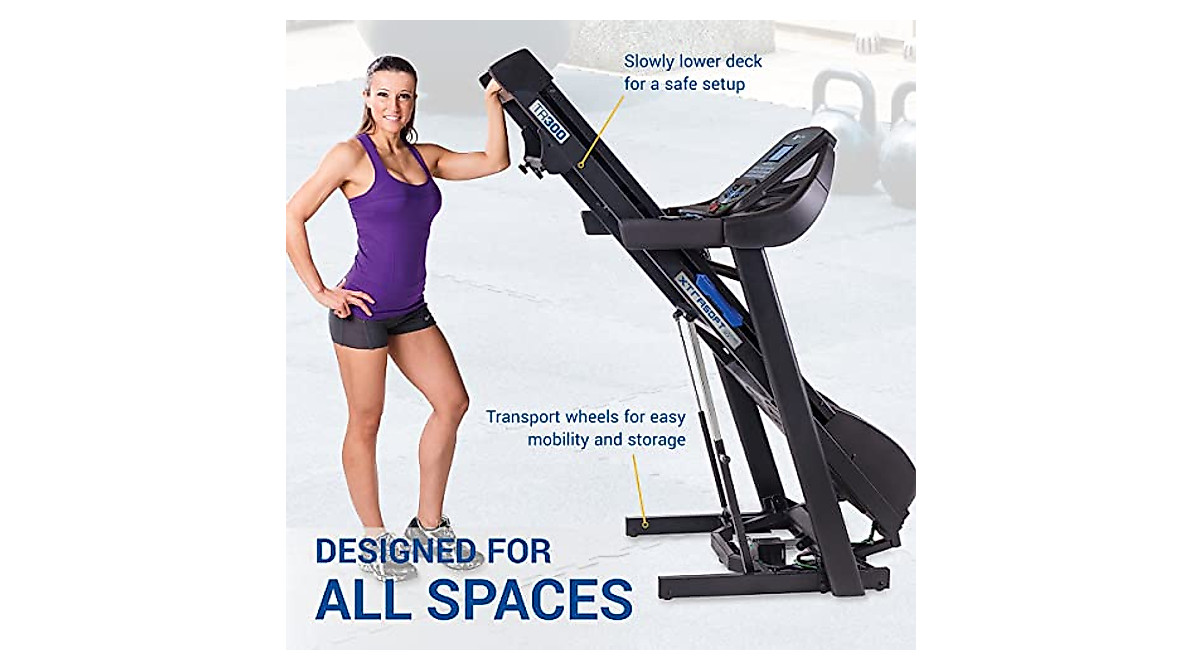XTERRA Fitness TR300 Folding Treadmill – Compact & Quiet Cardio Machine