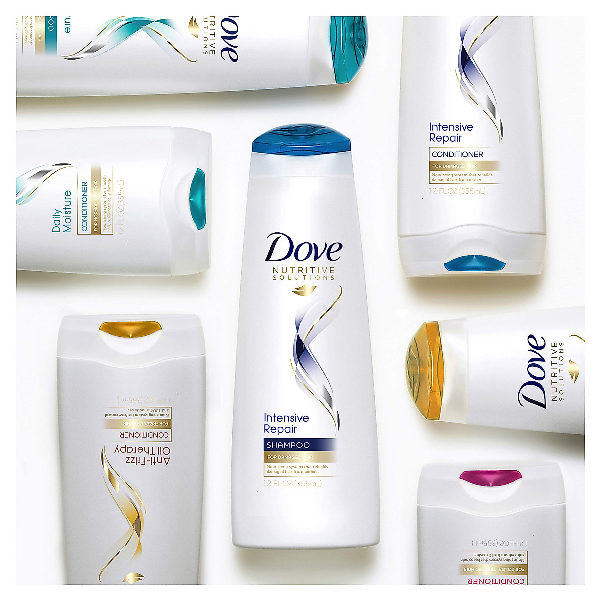 Dove Nutritive Solutions for Dry Hair, Intensive Repair, Deep Conditioner, 12 Fl Oz (Pack of 4)