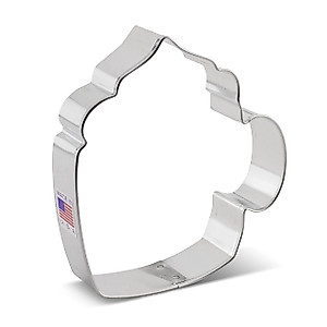 Coffee Mug Cookie Cutter, 4" Made in USA by Ann Clark