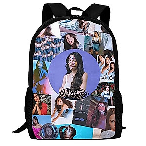 TUNLEY Olivia Singer Rodrigo Backpack Large Capacity Leisure Travel Backpack Book Bag Outgoing Daypack 12.5x5.5x16.5 inch