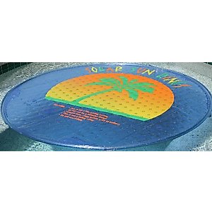 Solar Sun Rings Palm Tree Pattern Solar Pool Water Heater w/ Anchors