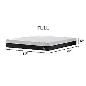 SERENITY HOME 12 inch Full Size Mattress Memory Foam Mattress with Ventilated Cooling Gel Foam| Stress Relief Mattress Full Size Bed | Full Mattress in a Box | Medium Firm | Full | 12 Inches, White