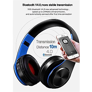 Lmminer Wireless On-Ear Bluetooth 5.0 Headphones, Foldable Sport HiFi Stereo Sound Headset with Microphone Noise Canceling, Hi-Res Audio, 10 Hours Playtime,Green