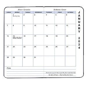 Payne Publishing, Black Monthly 2024 Pocket Planner