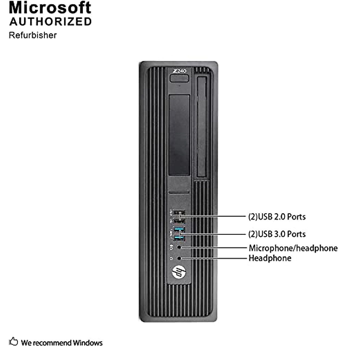 HP Z240 SFF Workstation Desktop PC, Intel Core i5-6500 up to 3.40GHz Processor, 16GB DDR4 RAM, 512GB SSD, HDMI, WiFi & Bluetooth, USB 3.0, Windows 10 Pro (Renewed)