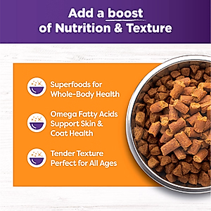 Wellness Tender Toppers (Previously Bowl Boosters), Grain-Free Natural Dog Food Toppers or Mixers, Made with Real Meat (Turkey & Chicken, 2-Pound Bag)