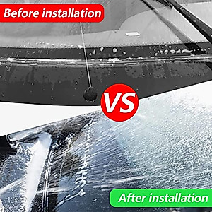 AUCELI 17 Pcs Set Windshield Washer Hose Kit, 12 Pcs Hose Connectors, 5M Washer Fluid Hose, 2 Fan Nozzles, 2 Rubber Gaskets, Connect Car Water Pump and Nozzles Suitable for Most Car