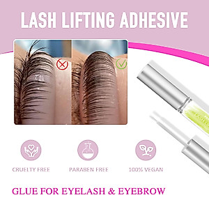 PERMANIA Lash Lift Kit, Brow Lamination Kit, Eyelash Perm Salon Quality, Keep Lashes Curling and Instant Fuller Eyebrows for 6 Weeks