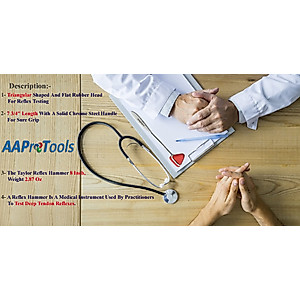 AAProTools Lot of 6 Red Taylor Tomahawk Reflex Hammer for Neuro Examination