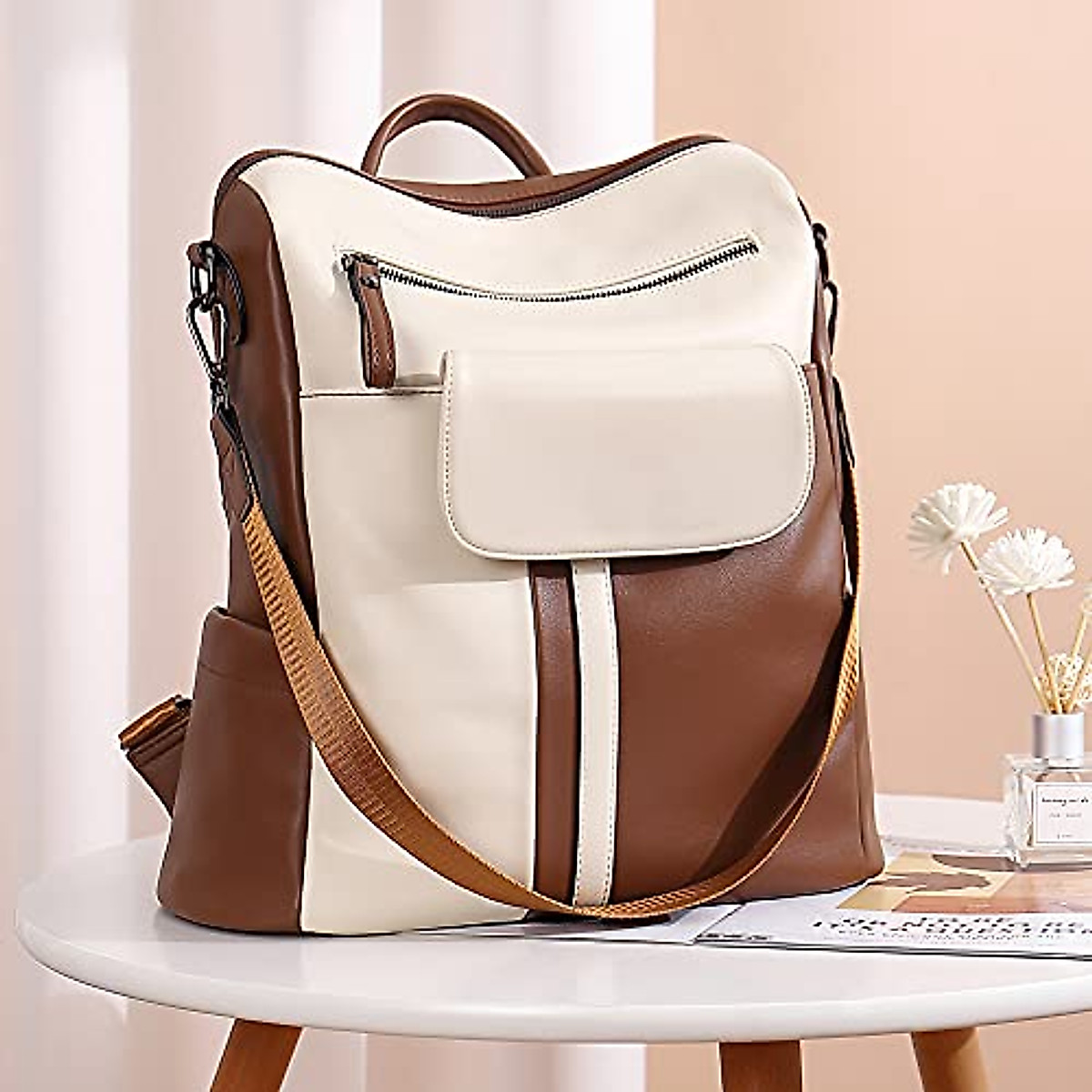 CLUCI Backpack Purse for Women Large Leather Travel Convertible Fashion Designer Ladies Purse