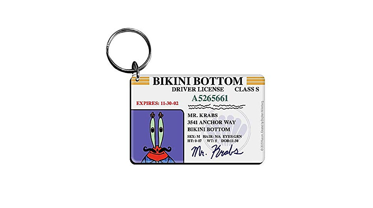 SpongeBob Bikini Bottom Drivers License Keychain Bundle - 3 Pack