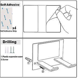 XIGOO Adhesive Hair Dryer Holder - Stick on Wall or Wall Mount Bathroom Hair Blow Dryer Rack Organizer Compatible with Dyson Supersonic Hair Dryers (Gold)