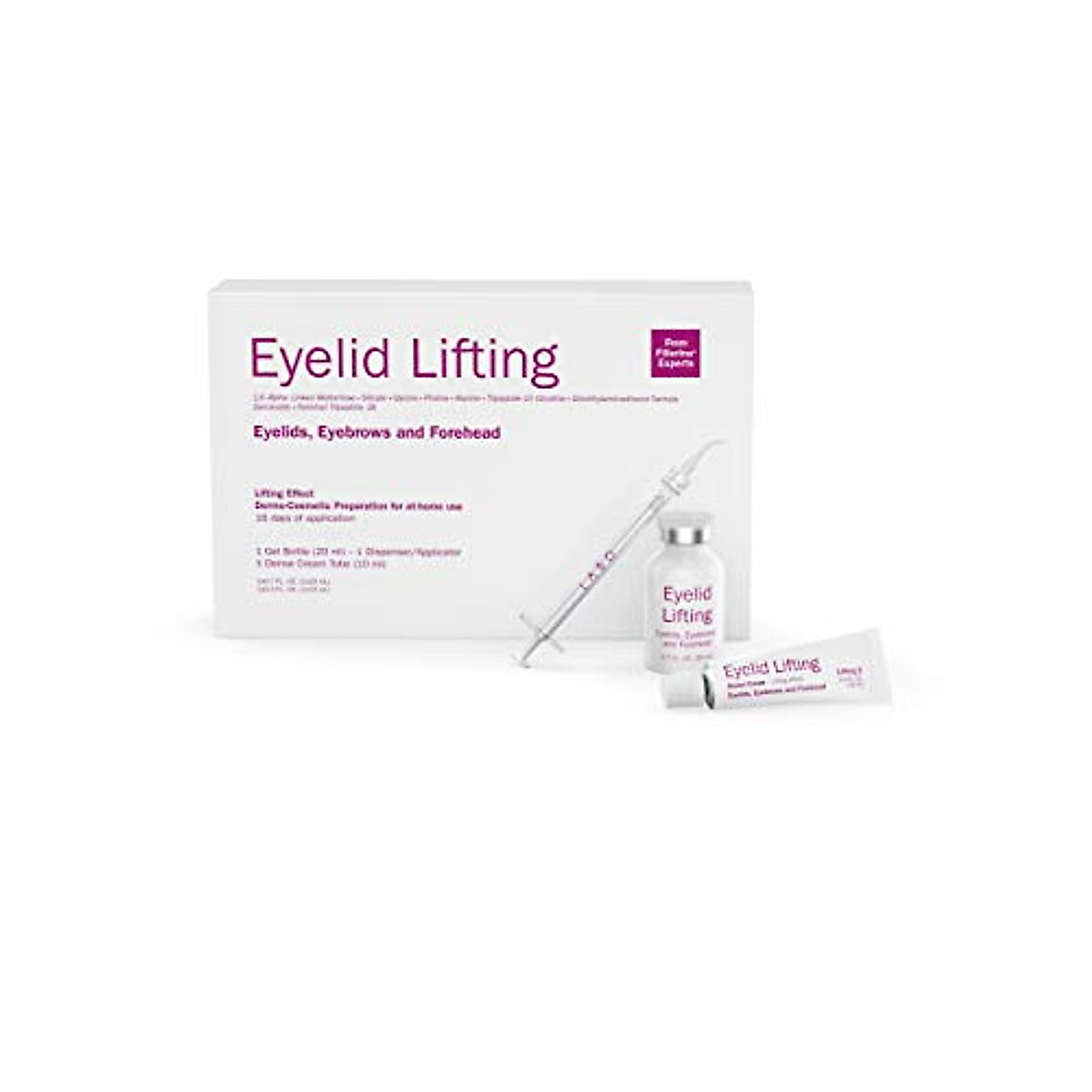 Fillerina Labo Eyelid Lifting Treatment Grade 1, Gel and Cream for firming the forehead and eyelids.