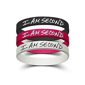 I Am Second 3-Pack Adult Multi-Color Wristband Bundle