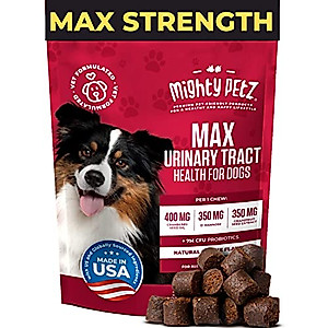 Mighty Petz MAX Cranberry for Dog UTI Treatment - Urinary Tract, Kidney & Bladder Health Supplement. Advanced Vet Formula, D Mannose, Probiotics & Vitamin C. Supports Immune Response & Incontinence