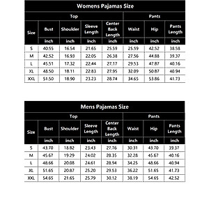 SWOMOG Couples Matching Pajamas Set Christmas Family Pajamas Long Sleeve Button Down Pj Set 2Pcs Festival Party Sleepwear Black