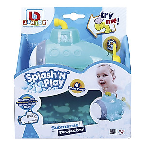 Toysmith Splash 'n Play Submarine Projector Bath Toy,Blue,Small