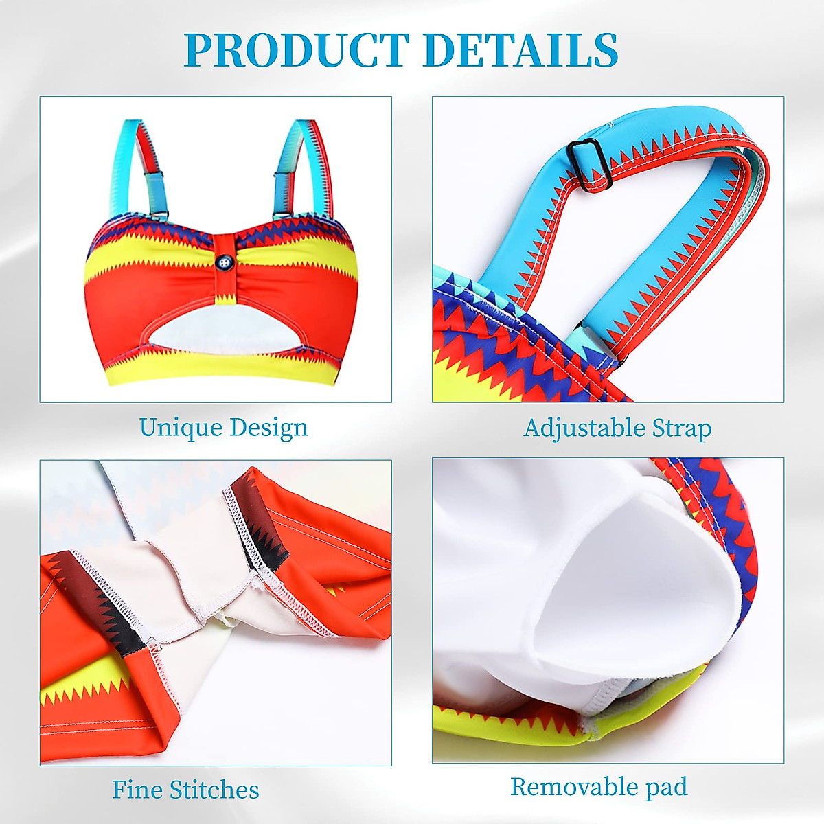 BOSREROY 2 Piece Women Swimsuit with High Waist Boyshort, Womens Bathing Suits Elastic& Strecthy for Beach Sports Swim Wear